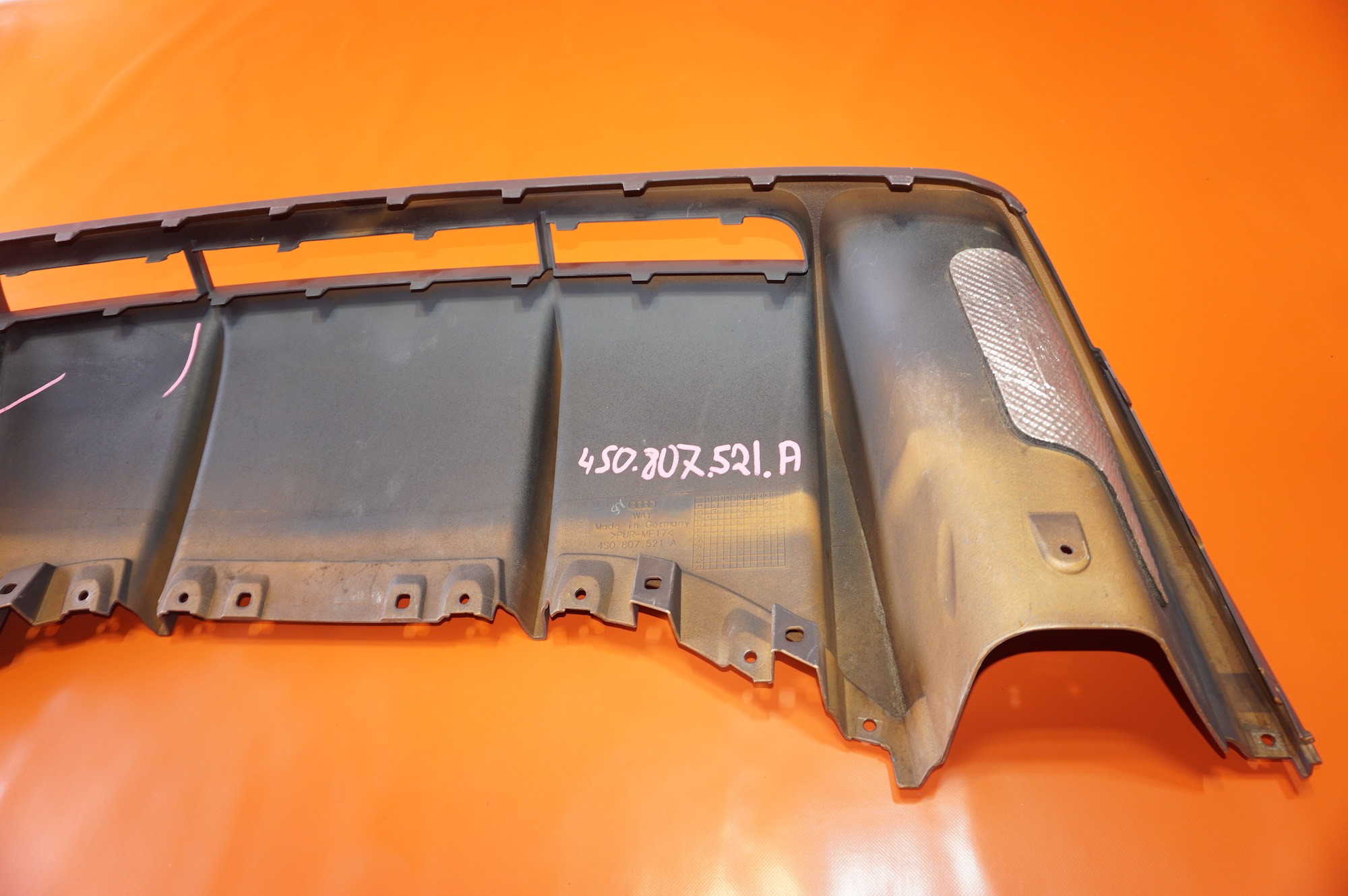 AUDI R8 REAR DIFFUSER VALANCE 2016 2017 2018 2019 4S0807521A V10 OEM