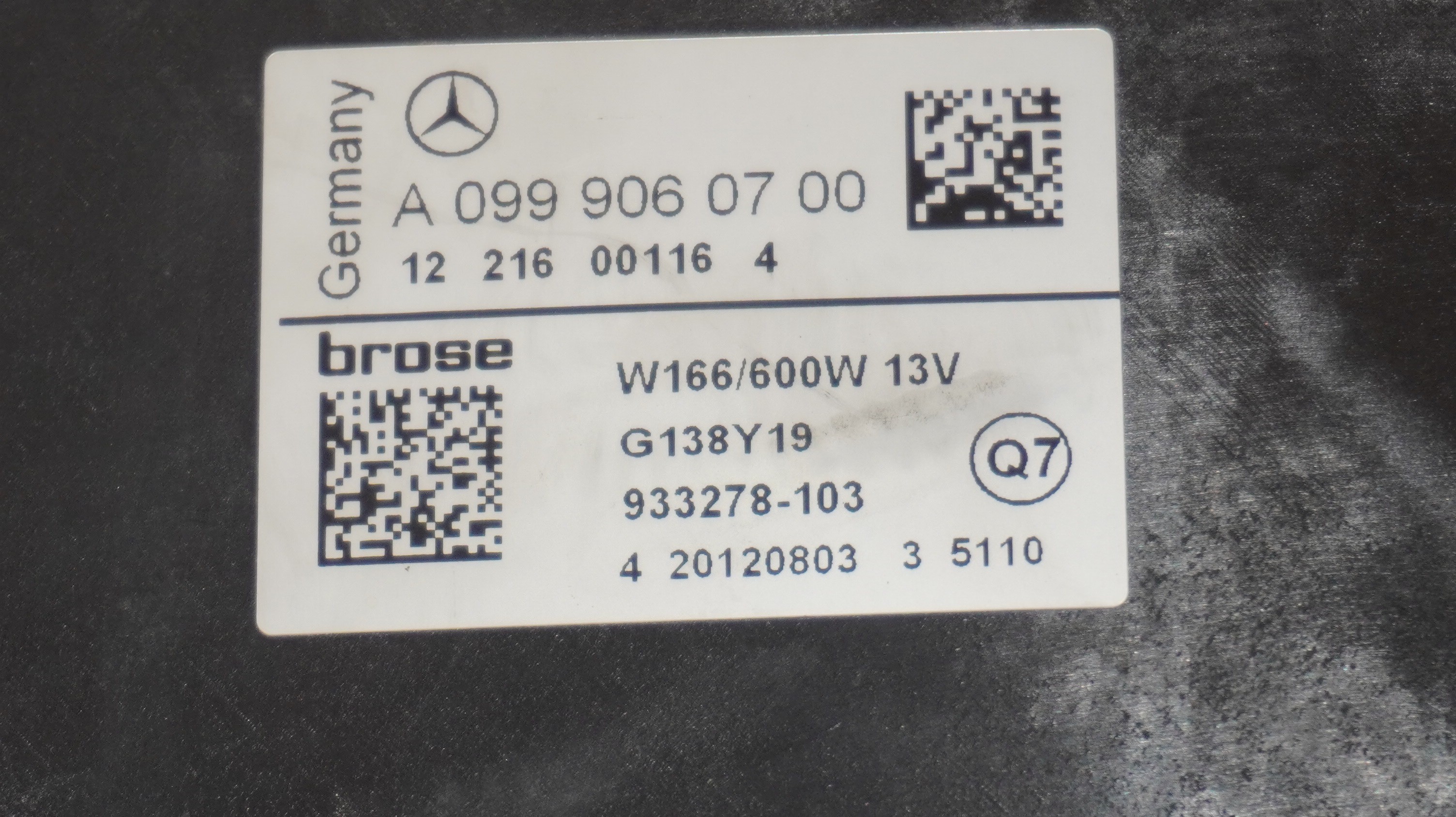 MERCEDES BENZ ML350 COOLING FAN 2012 2013 2014 2015 2016 A0999060700 ...