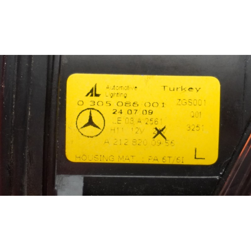 MERCEDES BENZ E350 FOG LIGHT LEFT DRIVER 2010 2011 2012 2013