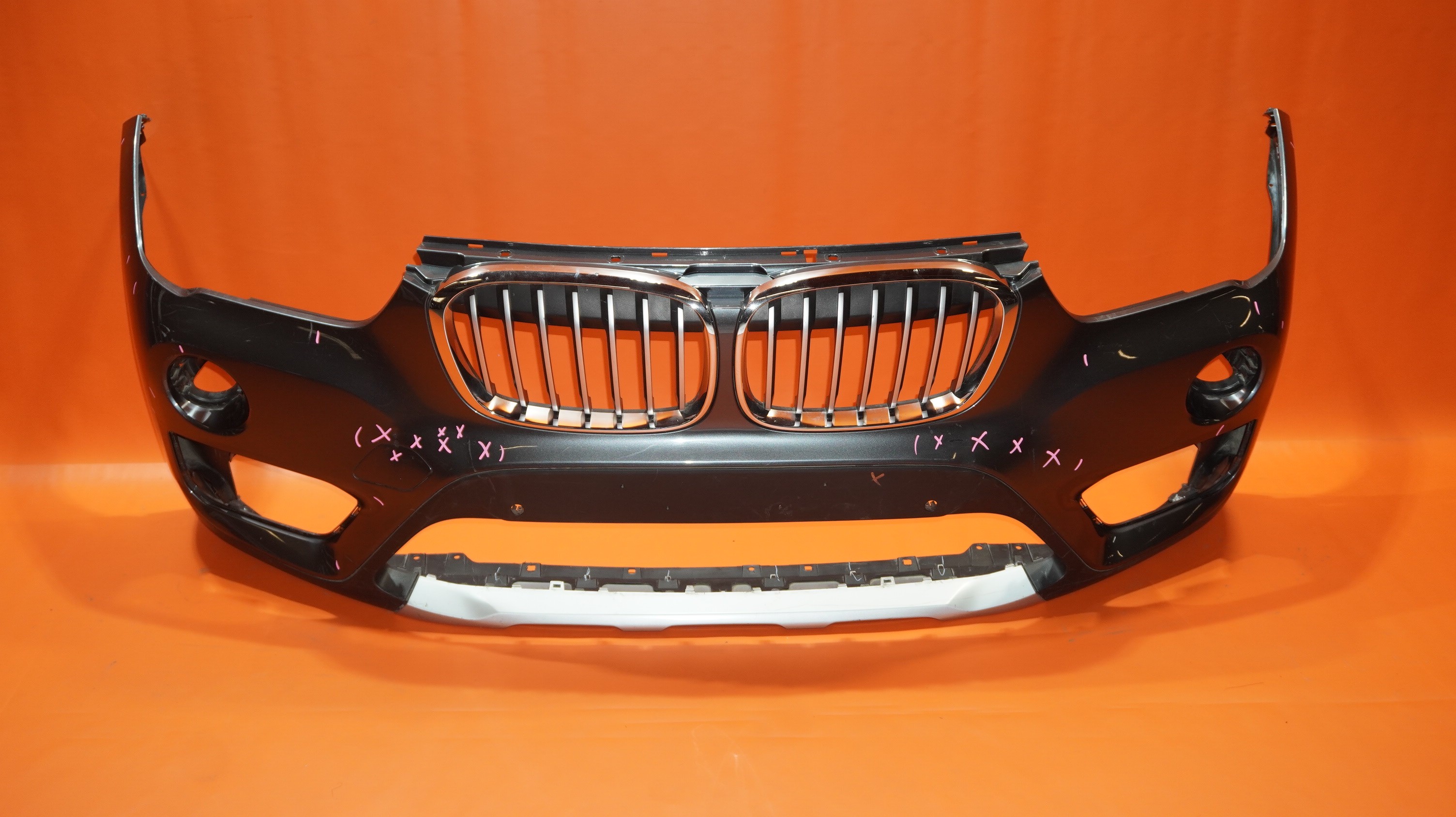 BMW X1 FRONT BUMPER 2016 2017 2018 51117354815 GRAY F48 OEM