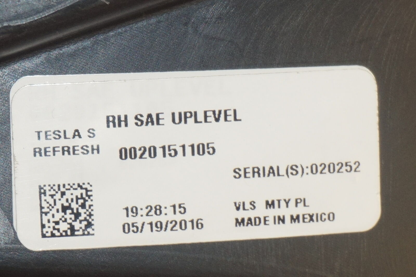 TESLA MODEL S HEADLIGHT FACELIFT RIGHT PASSENGER