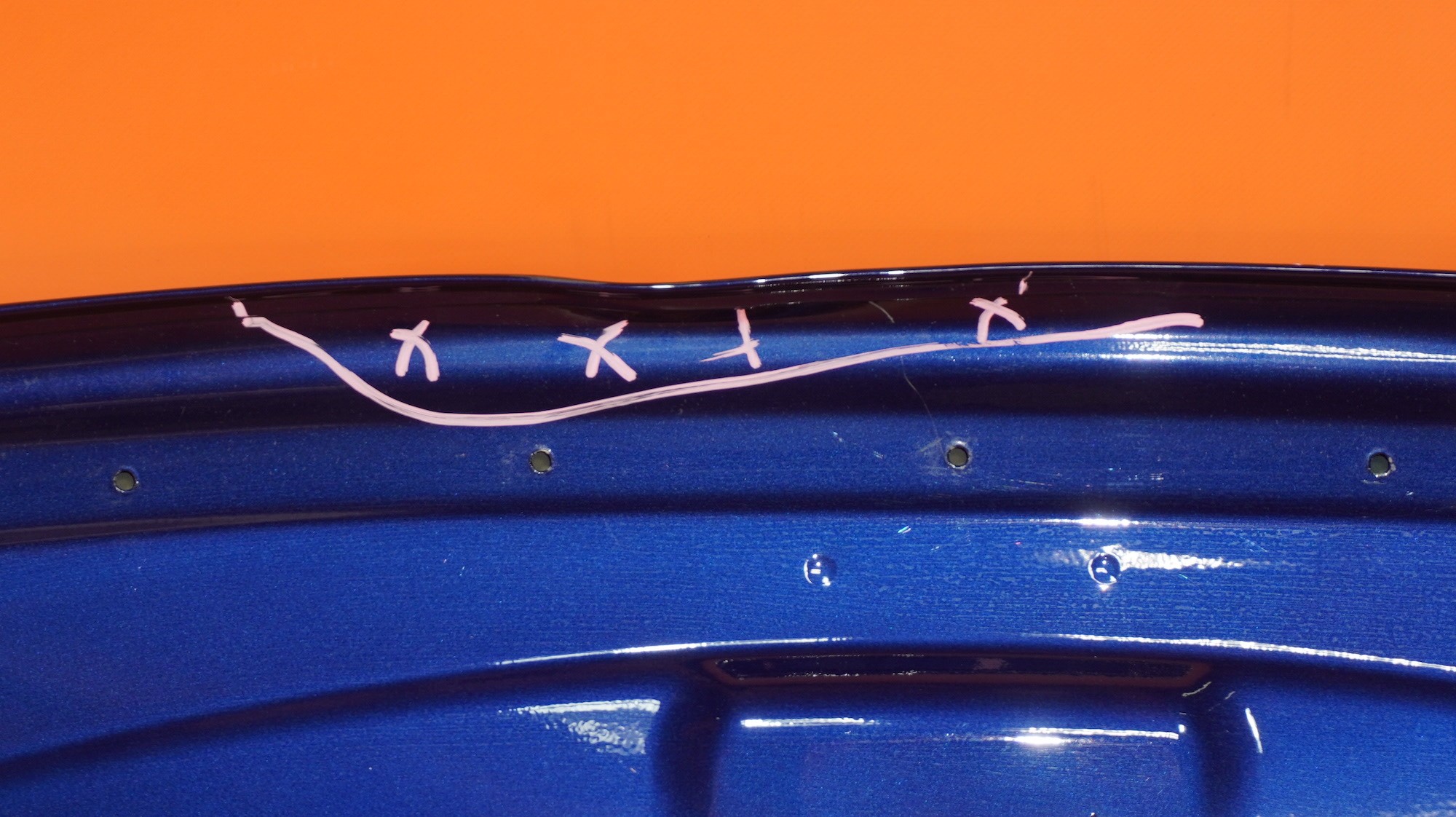 TESLA MODEL X HOOD 2016 2017 2018 2019 BLUE OEM