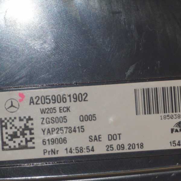 MERCEDES C300 TAIL LIGHT RIGHT PASSENGER 2015 2016 2017 C400 LED ...