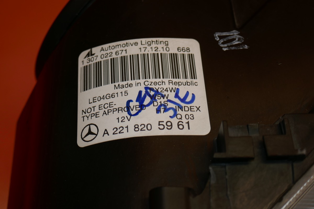 MERCEDES S550 HEADLIGHT LEFT DRIVER 2007 2008 2009 S63 XENON HID ...