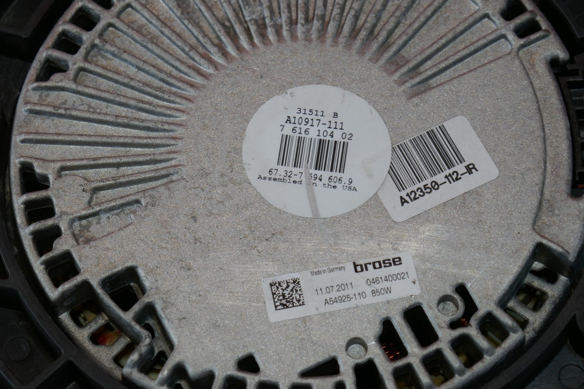 BMW X5 X6 COOLING FAN 850W 2014 2015 2016 2017 2018 2019 3.0 ...