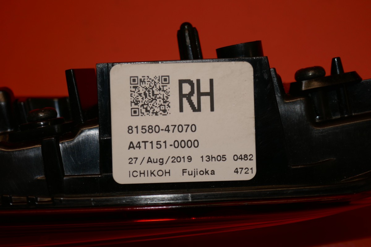 TOYOTA PRIUS TAIL LIGHT TRUNK RIGHT PASSENGER 2019 2020 2021 81580 ...