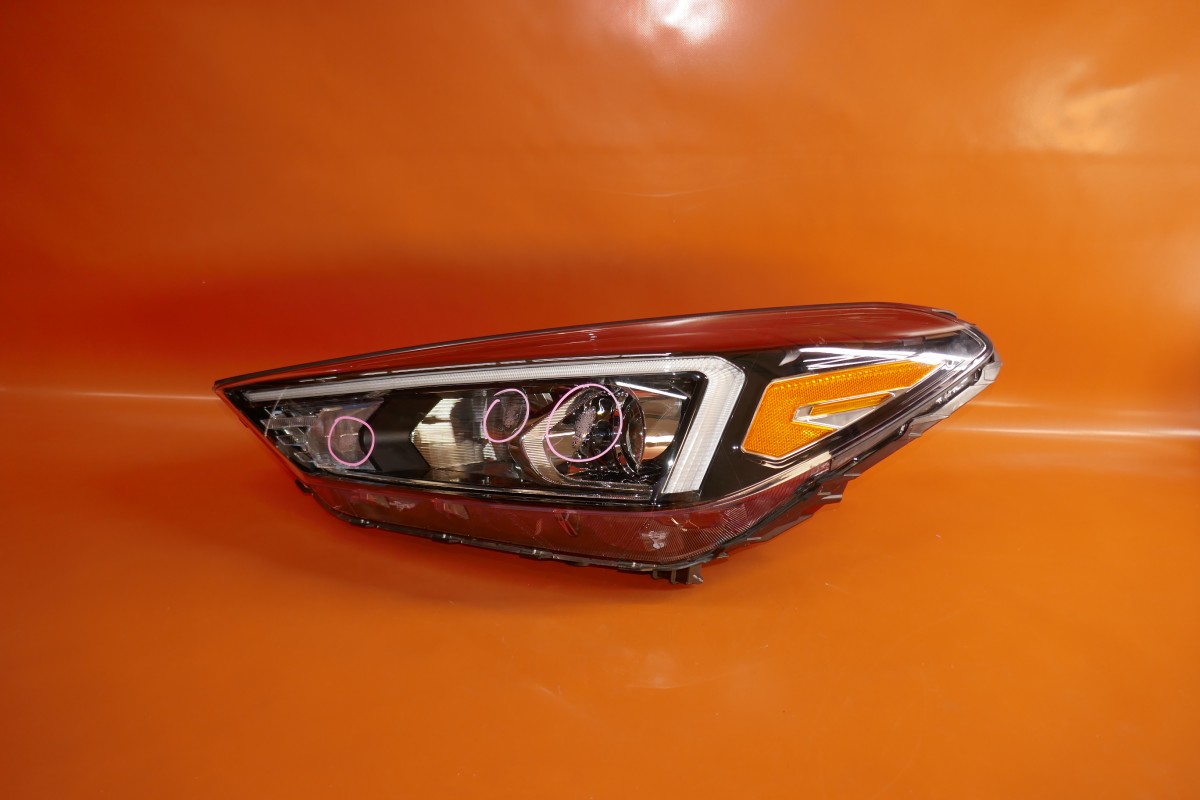 HYUNDAI TUCSON HEADLIGHT LEFT DRIVER 2016 2017 2018 HALOGEN 92101-D3 ...