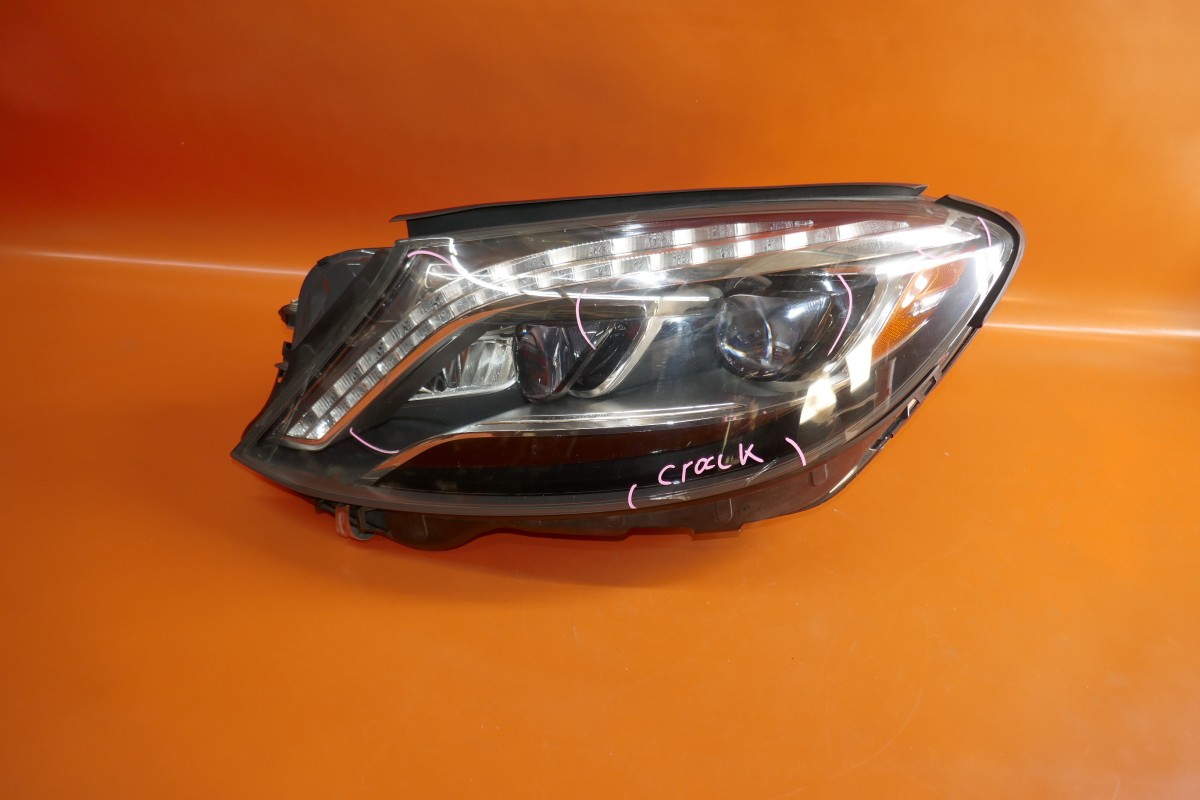 MERCEDES BENZ S550 HEADLIGHT LEFT DRIVER 2014 2015 2016 XENON LED ...
