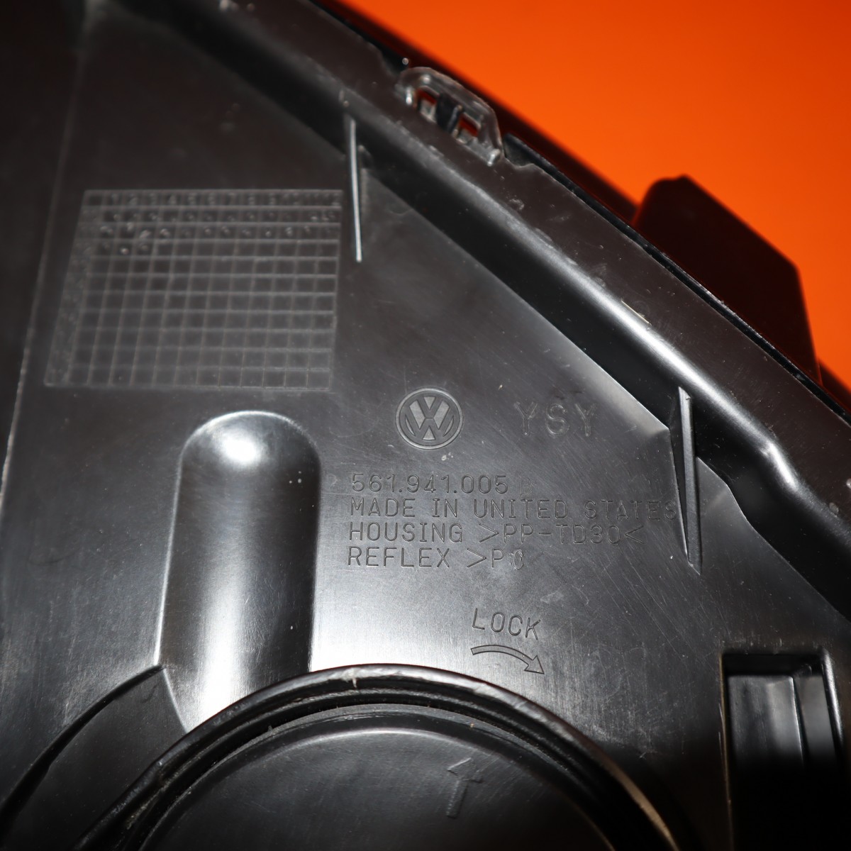 VW PASSAT HEADLIGHT LEFT DRIVER 2012 2013 2014 2015 HALOGEN 561941005B OEM