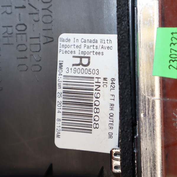 LEXUS RX350 DOOR MOLDING RIGHT FRONT 2010 2011 2012 2013 2014 2015 ...