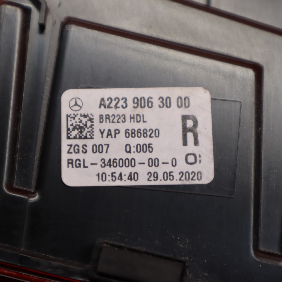 MERCEDES S580 TRUNK TAIL LIGHT RIGHT 2020 2021 2022 LED A2239063000 OEM