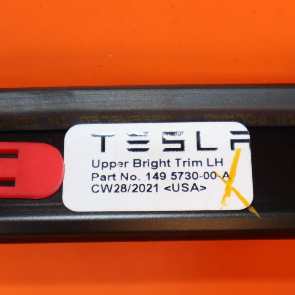 TESLA MODEL Y ROOF MOLDING UPPER BRIGHT TRIM LEFT 2020 2021 2022 ...
