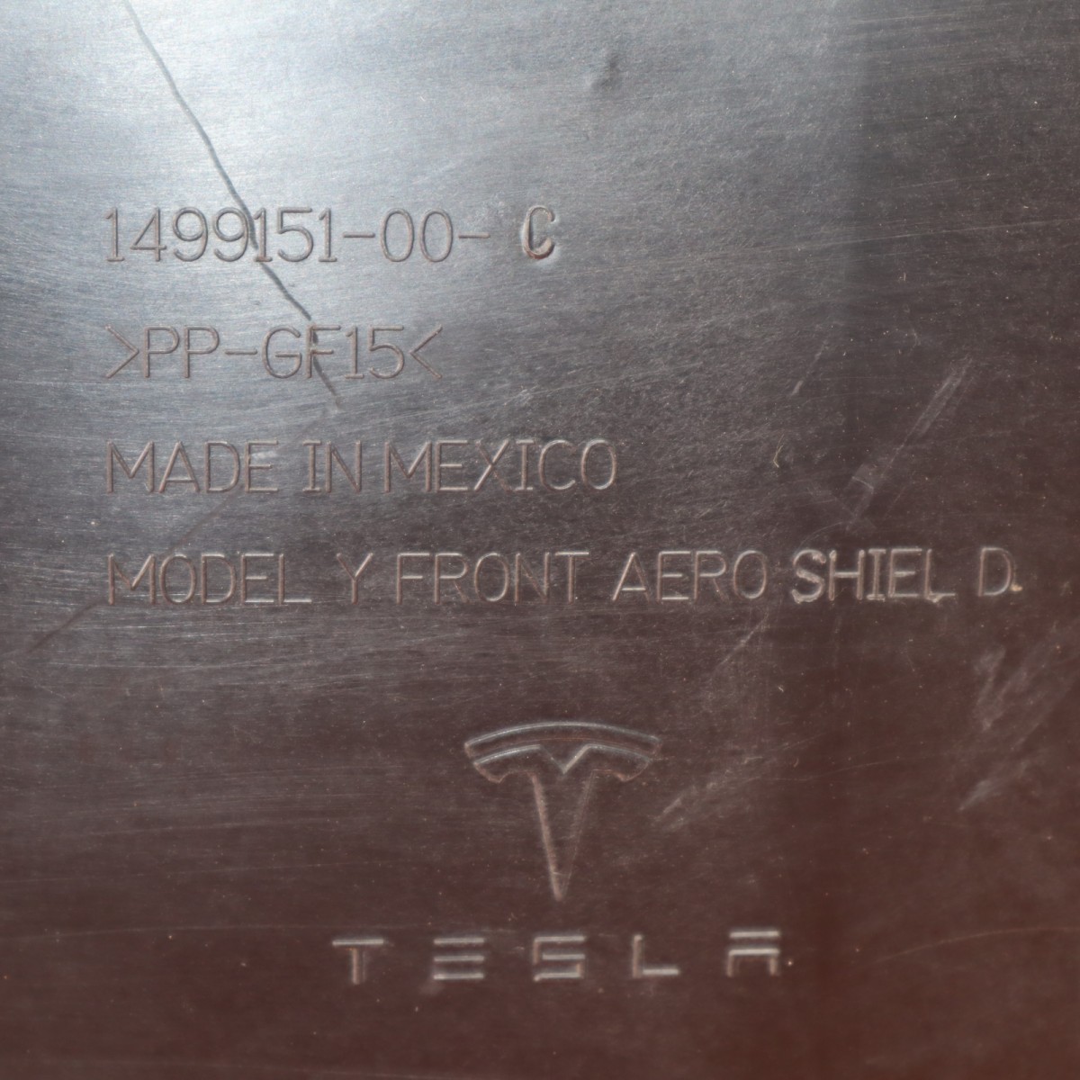 TESLA MODEL Y AERO SHIELD COVER FRONT 2020 2021 2022 1499151-00-C OEM