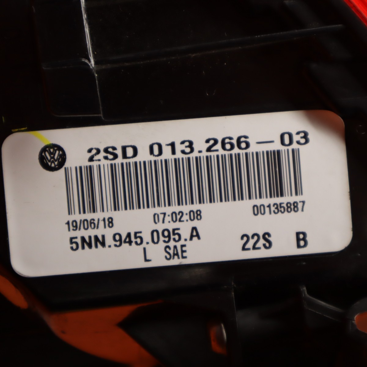 VOLKSWAGEN TIGUAN TAIL LIGHT LEFT DRIVER 2018 2019 2020 5NN945095A OEM