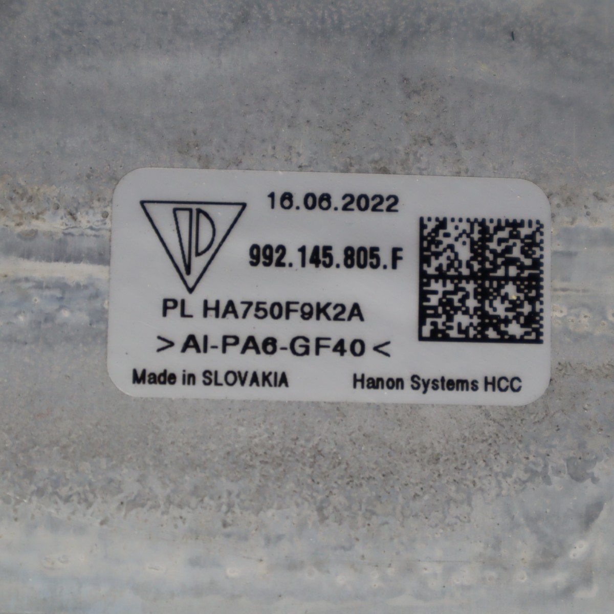 PORSCHE 911 CHARGE AIR COOLER HOSE DUCT 2020 2021 2022 992 145 805 F OEM