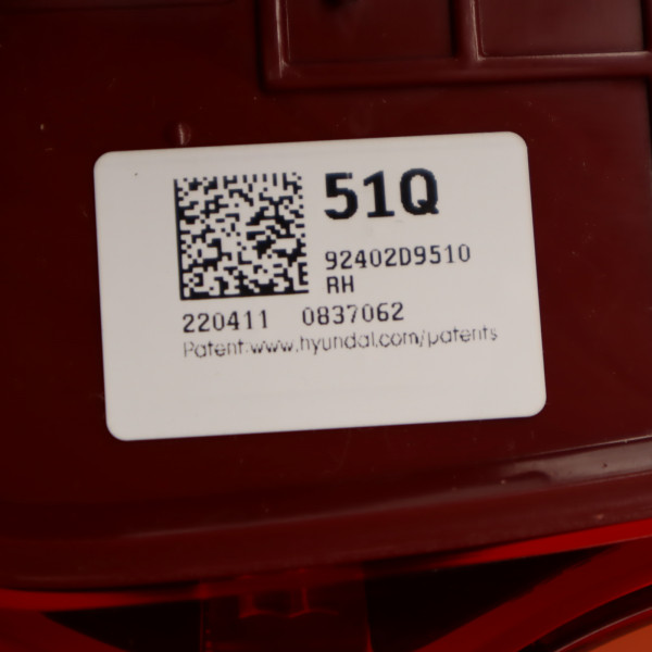 KIA SPORTAGE TAIL LIGHT RIGHT PASSENGER 2020 2021 2022 92402-D9510 OEM