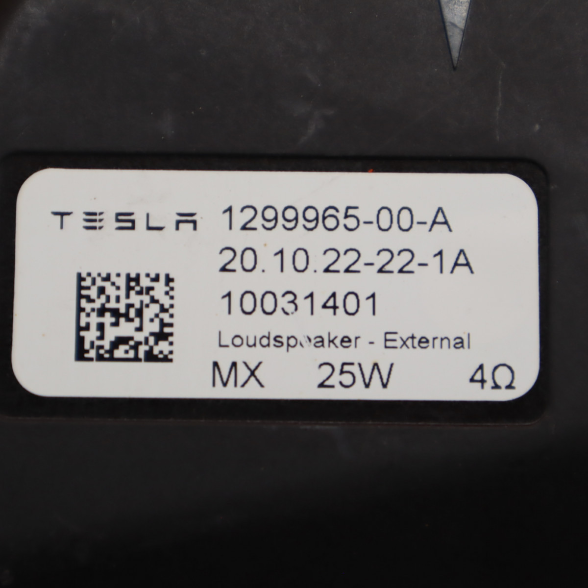 TESLA MODEL S X 3 PEDESTRIAN WARNING SPEAKER 16 2017 2018 2019 2020 ...