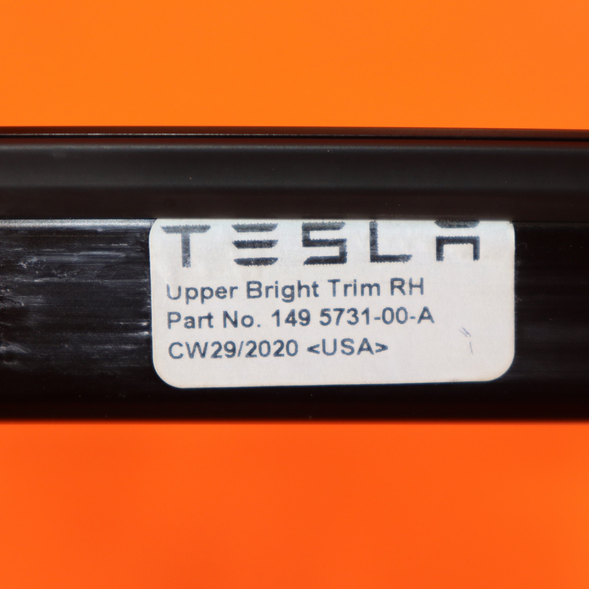 TESLA MODEL Y ROOF MOLDING UPPER BRIGHT TRIM RIGHT 2020 2021 2022 ...