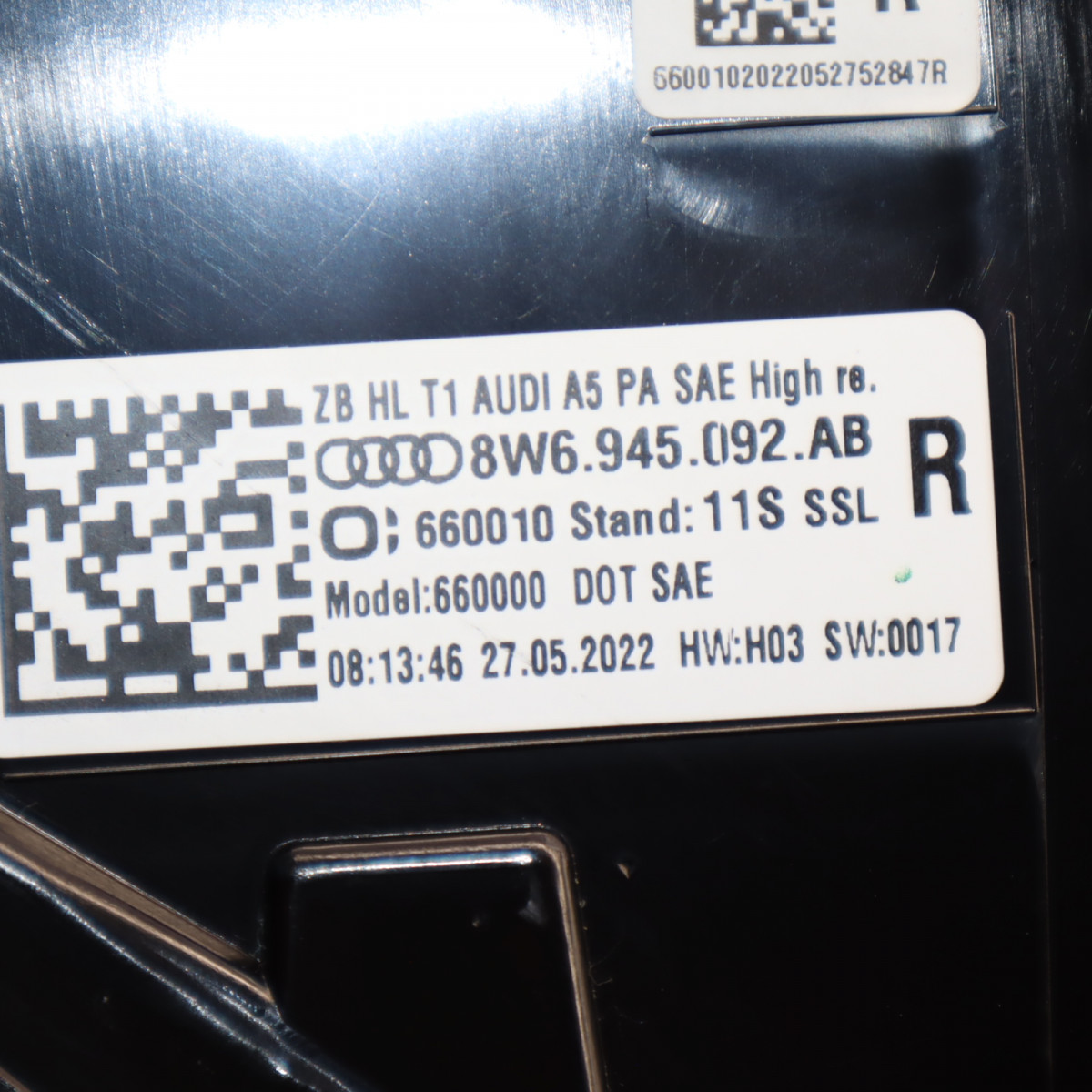 AUDI A5 S5 TAIL LIGHT RIGHT PASSENGER 2020 2021 2022 2023 8W6945092AB ...