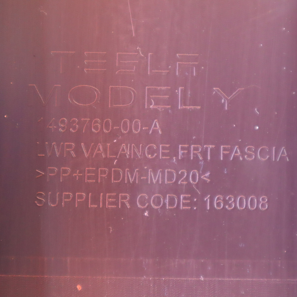 TESLA MODEL Y FRONT LOWER SHIELD UNDER TRAY 2020 2021 2022 2023 1493760 ...